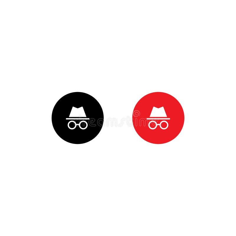 Incognito Icon Vector in Flat Design Style. Private Browsing Symbol ...