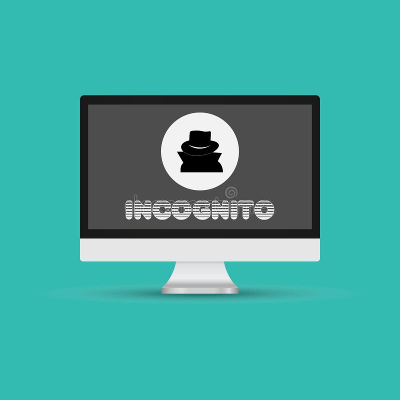 Incognito Icon Vector Illustration. Browse in Private Laptop Stock ...