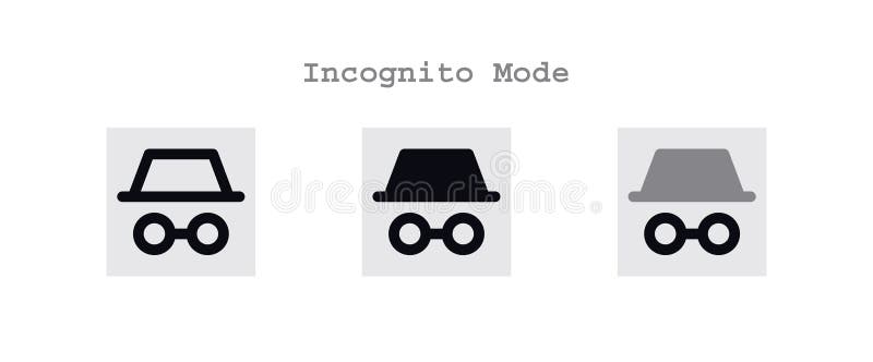 Incognito mode icons set stock vector. Illustration of icon - 270712503