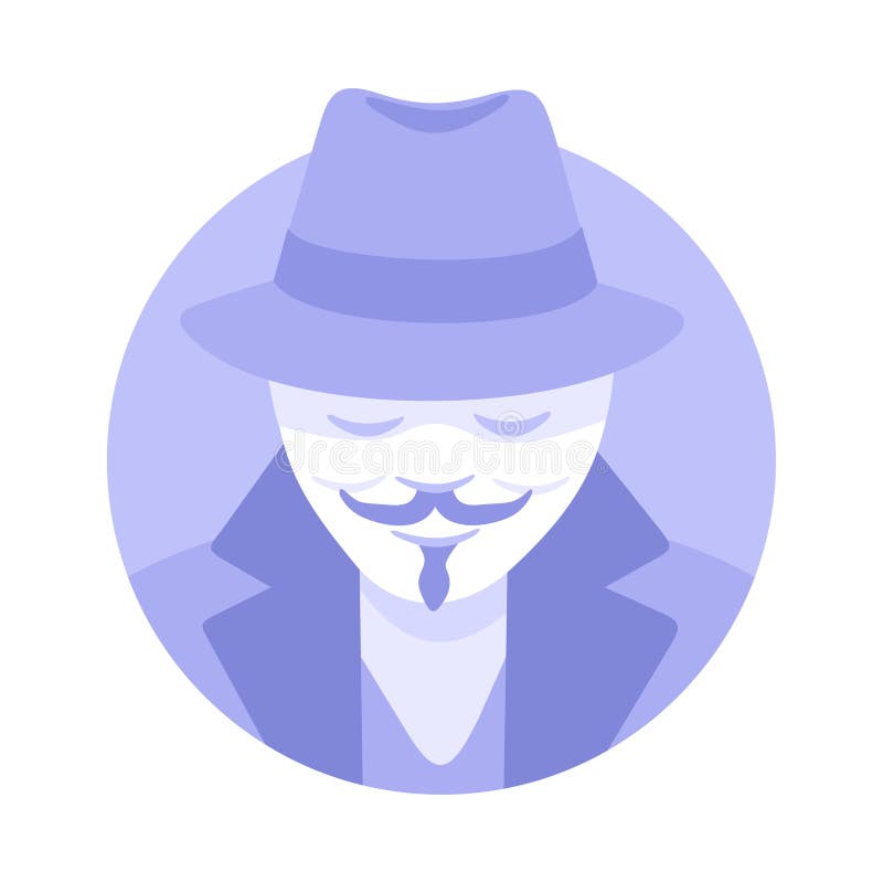 Incognito and Secret Spy Man in Hat and Coat Vector Illustration Stock ...