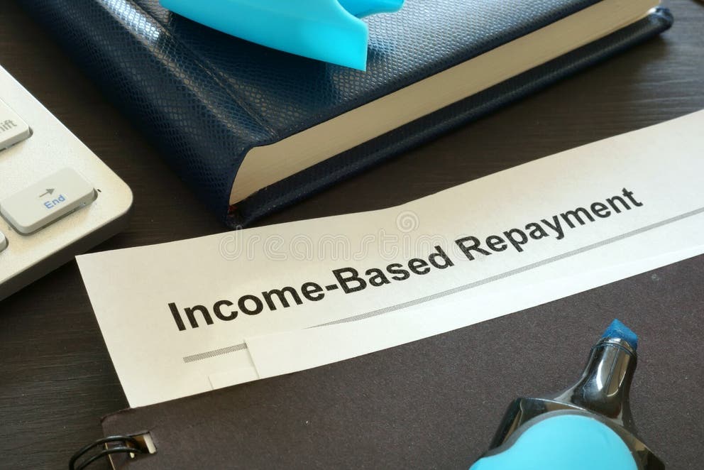 Income Based Repayment IBR Documents on a Desk. Stock Image - Image of ...
