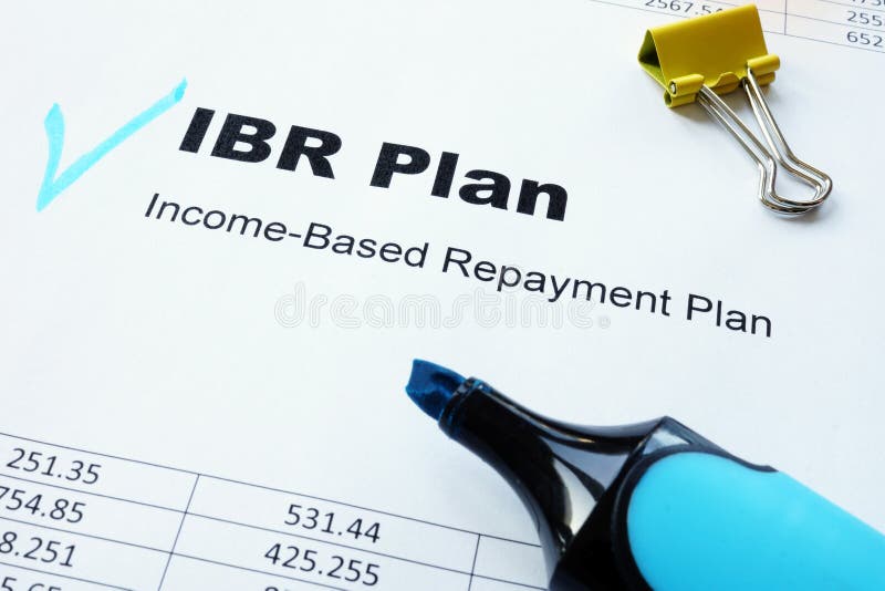 Income-Based Repayment IBR Plan Stock Image - Image of college ...