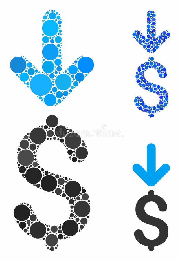 Income Dollar Composition Icon of Circles Stock Illustration ...