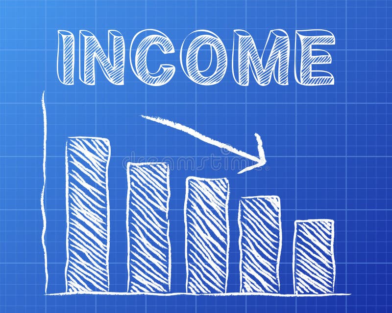 Income Down Blackboard stock vector. Illustration of text - 103918875