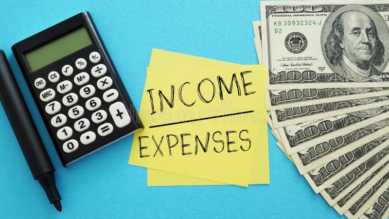 Income Expenses. Planning Monthly Income and Account Expenses Stock ...