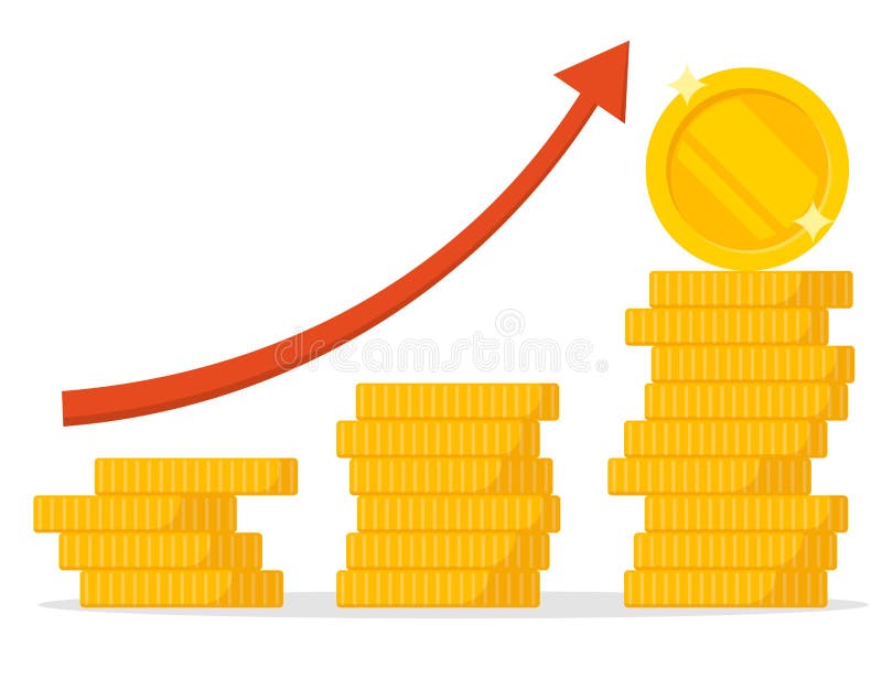 Income Growth Chart, Banking Services, Financial Report Graph Concept ...