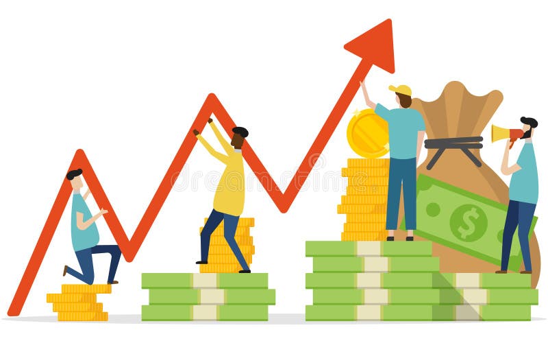 Income Growth Chart, Banking Services, Financial Report Graph Concept ...