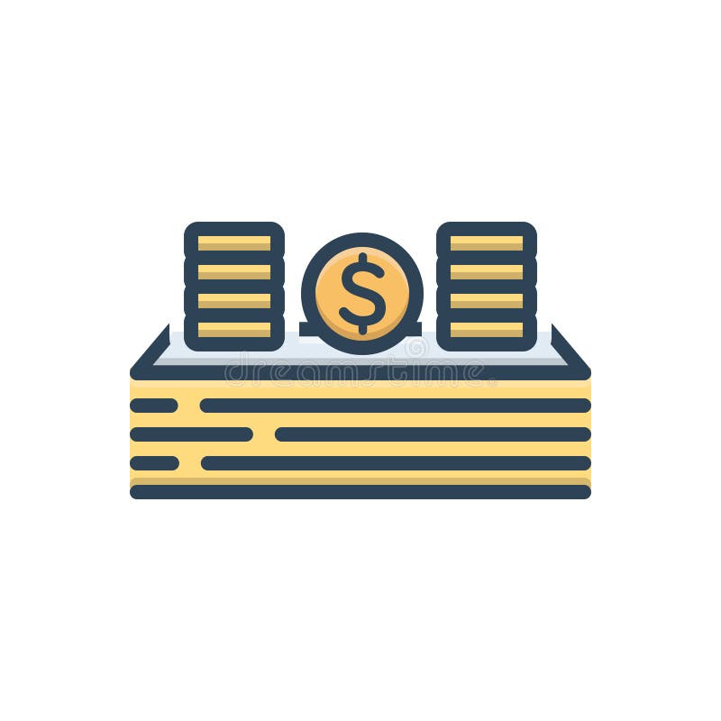 Color Illustration Icon for Income, Revenue and Finance Stock ...