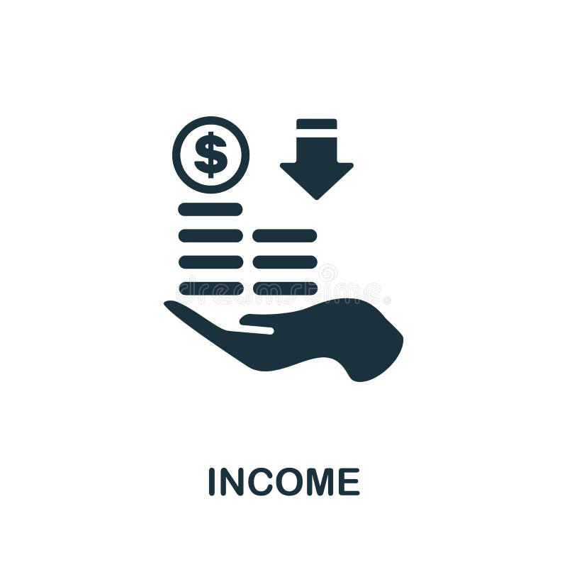 Income Icon. Monochrome Simple Income Icon for Templates, Web Design ...