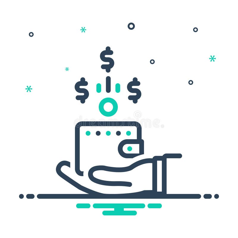 Mix Icon for Income, Wallet and Investment Stock Vector - Illustration ...