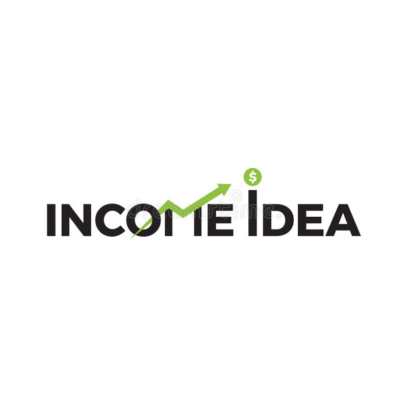 Income Idea Icon Logo Template Stock Vector - Illustration of arrow ...