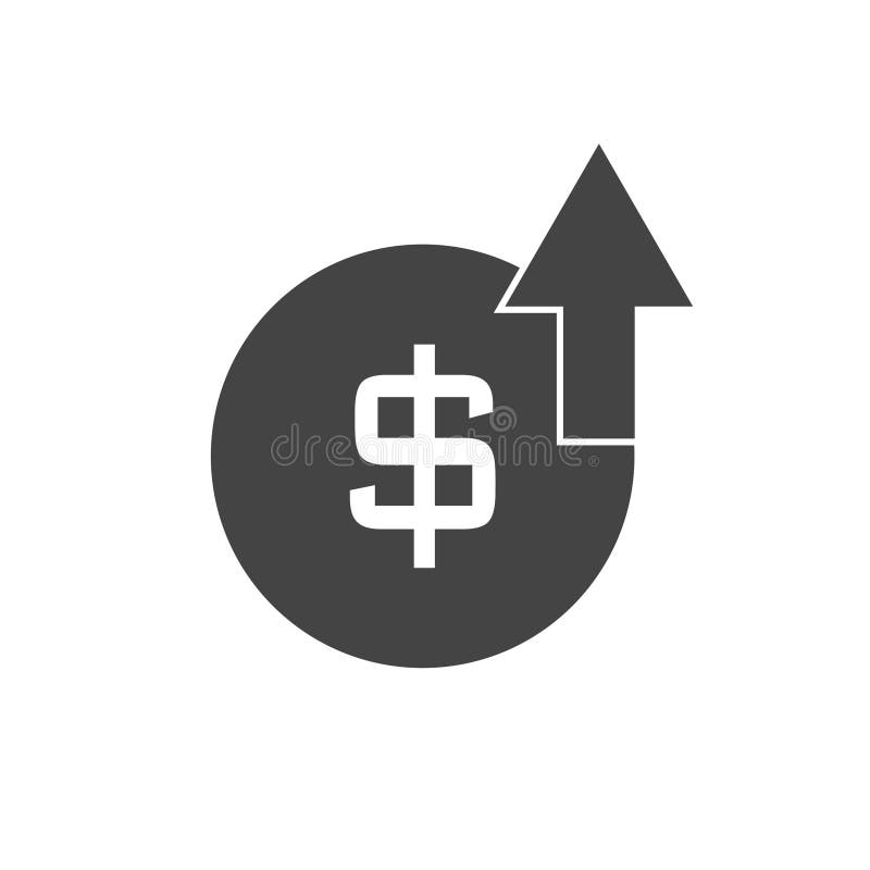 Income Level Growth Vector Icon on White Isolated Background Stock ...
