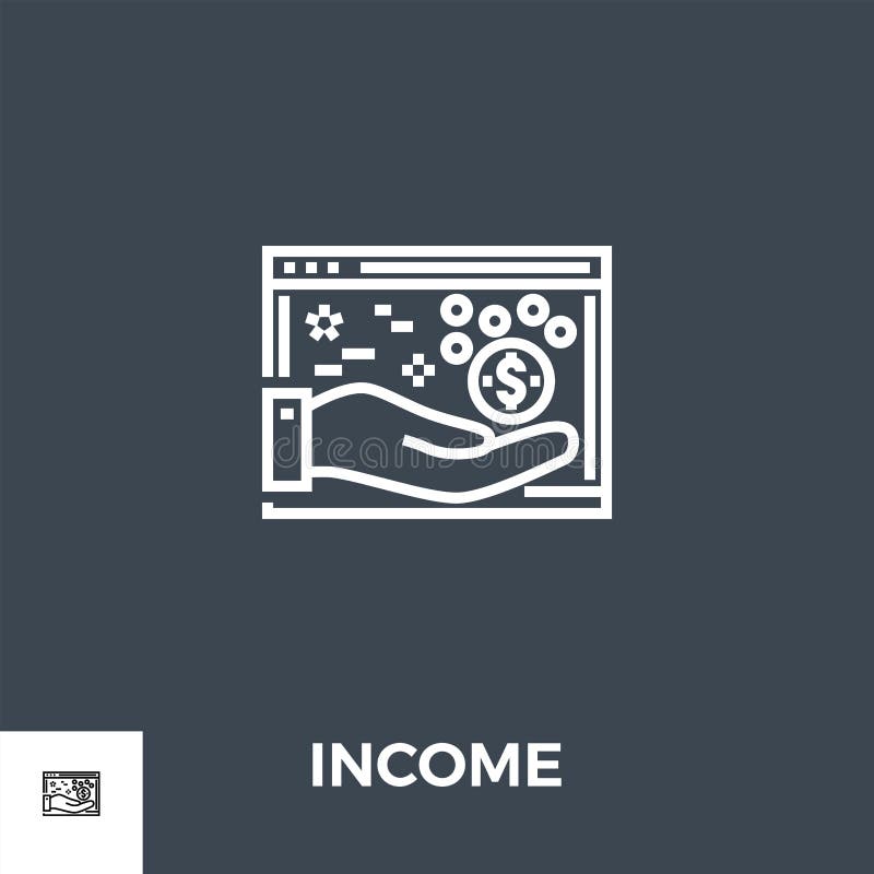 Income Line Icon stock vector. Illustration of income - 196570160