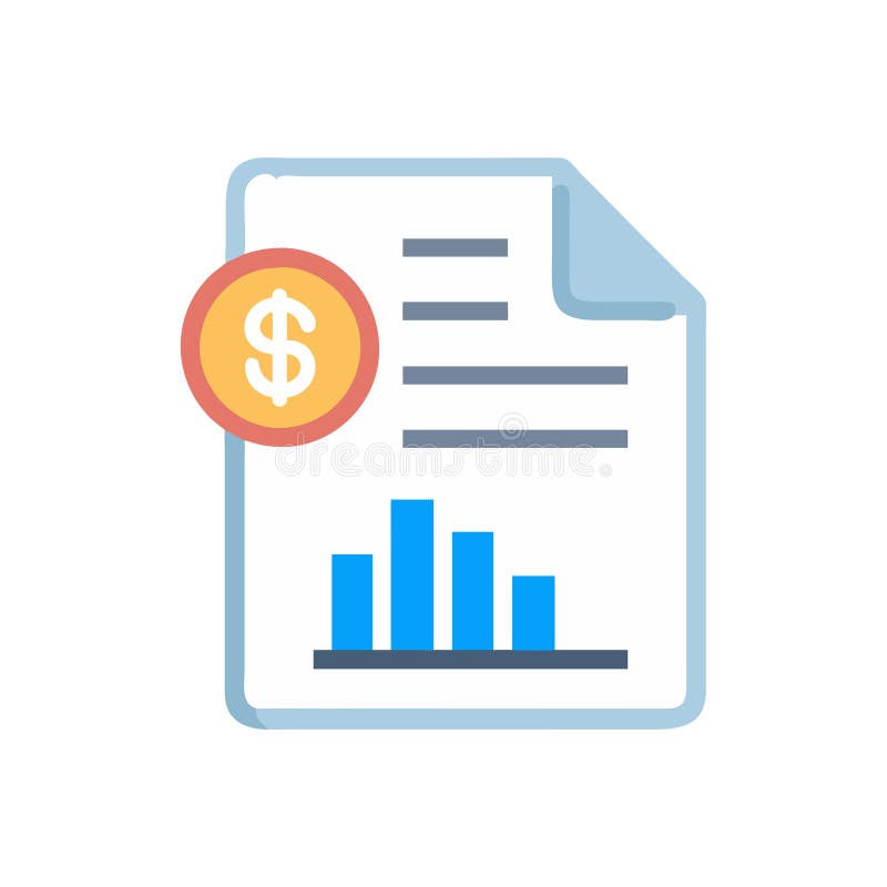 Income Statement Icon for Financial Reports Stock Photo - Illustration ...