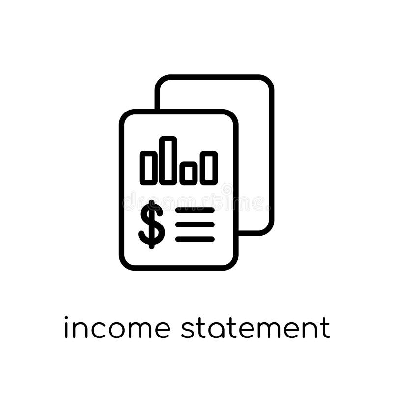Income Statement Icon. Trendy Modern Flat Linear Vector Income S Stock ...