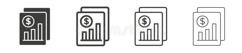 Income Statement Icon Vector Set on White Background Stock Vector ...