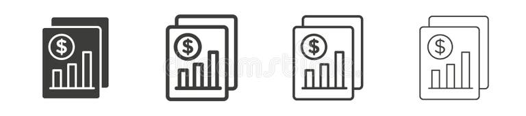 Income Statement Icon Vector Set on White Background Stock Vector ...