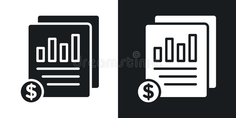 Income Statement Icon Vector Set on White Background Stock Vector ...
