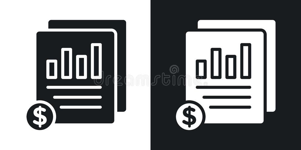 Income Statement Icon Vector Set on White Background Stock Vector ...