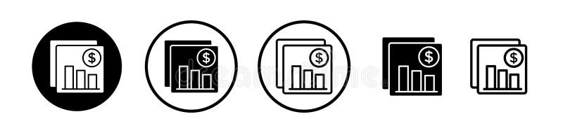 Income Statement Line Icon Isolated on White Background Stock Vector ...