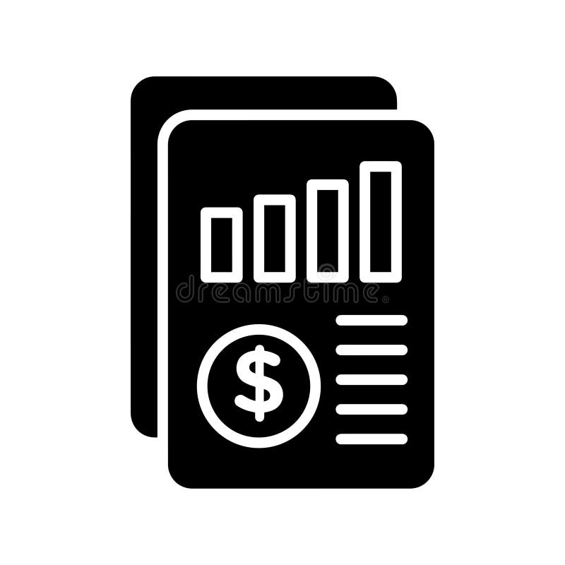 Income Statement Line Icon Isolated on White Background Stock Vector ...