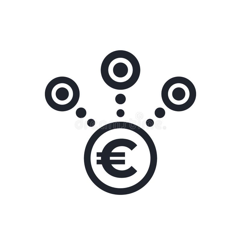 Income Streams Icon with Euro Stock Vector - Illustration of business ...