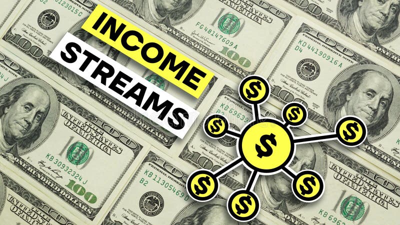 Income Streams are Shown Using the Text Stock Photo - Image of online ...