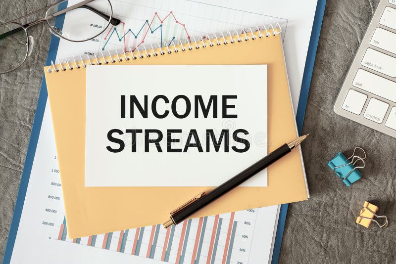 Income Streams is Written in a Document on the Office Desk Stock Image ...