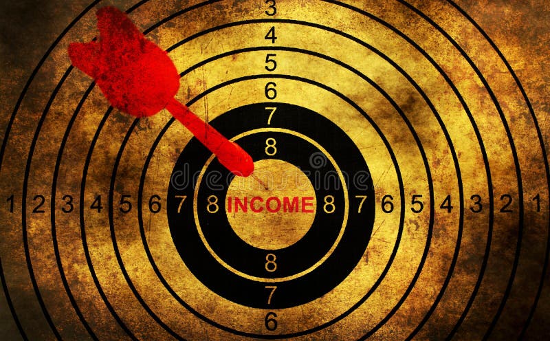 Income Target Grunge Concept Stock Image - Image of finance, growth ...