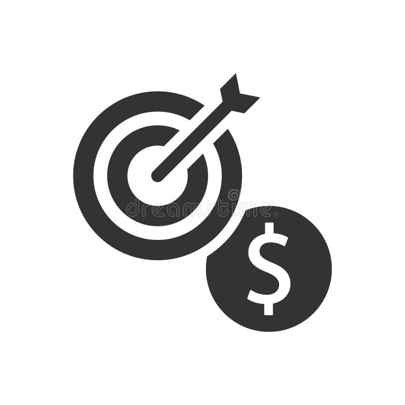 Income Target Icon - Profit Target Icon Stock Illustration ...