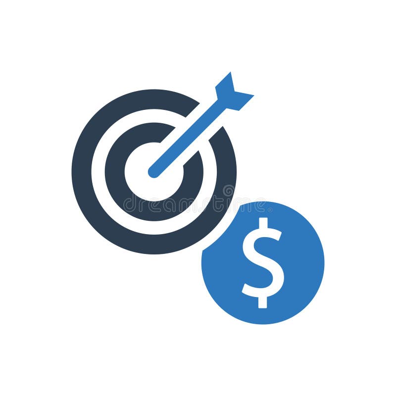 Income Target Icon - Profit Target Icon Stock Illustration ...