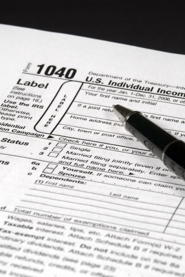 Taxes 1040 Tax Return Form editorial stock photo. Image of america ...