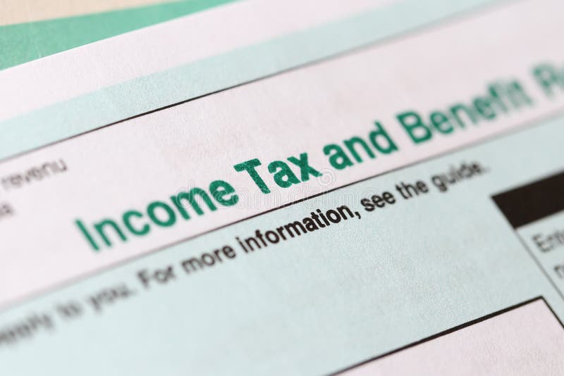 Self Assessment UK Tax Return Form Stock Photo - Image of completing ...
