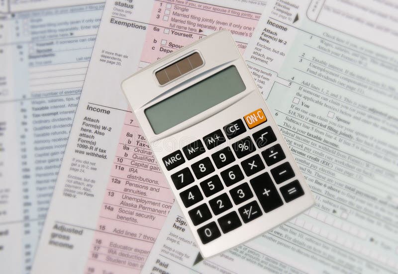 Income Tax Forms editorial stock photo. Image of office - 135625773