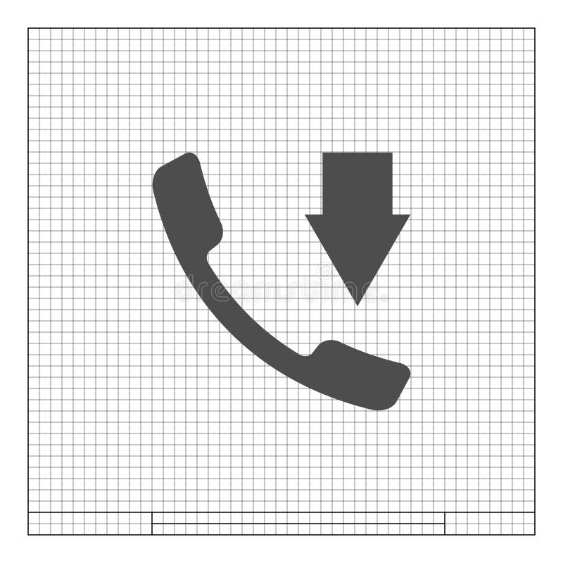 Incoming Call Flat Style Icon Stock Illustration - Illustration of ...