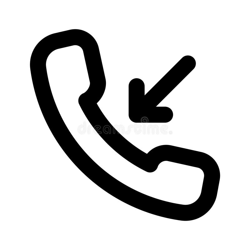Incoming Call Icon Design, Premium Vector Stock Vector - Illustration ...