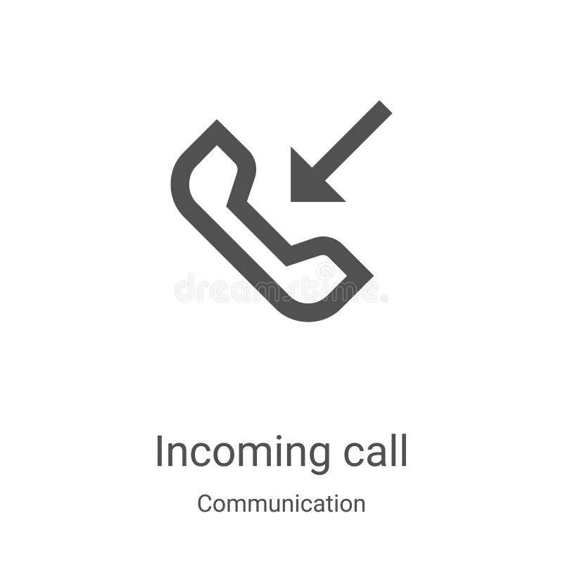 Incoming Call Icon Vector from Communication Collection. Thin Line ...