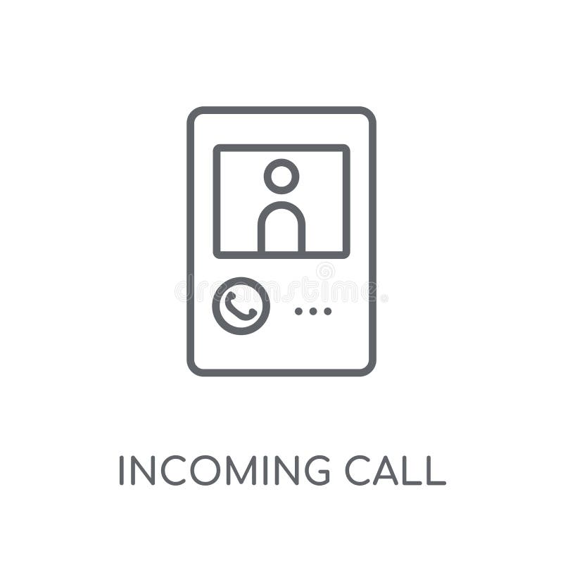 Incoming Call Icon. Trendy Incoming Call Logo Concept on White B Stock ...