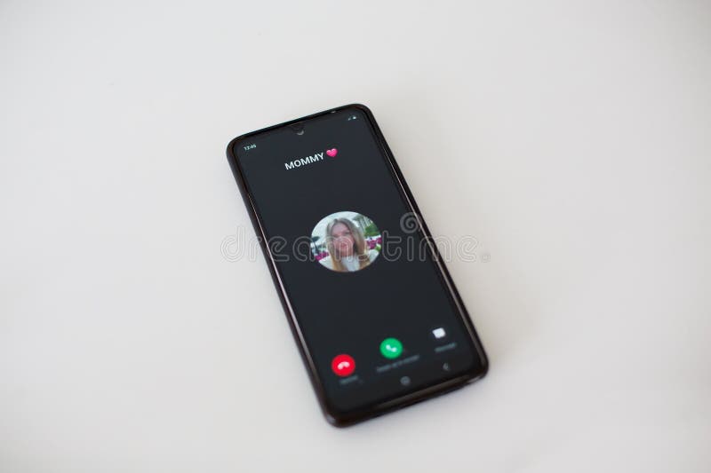 Incoming Call from Mom on a Phone Stock Photo - Image of child, gadget ...