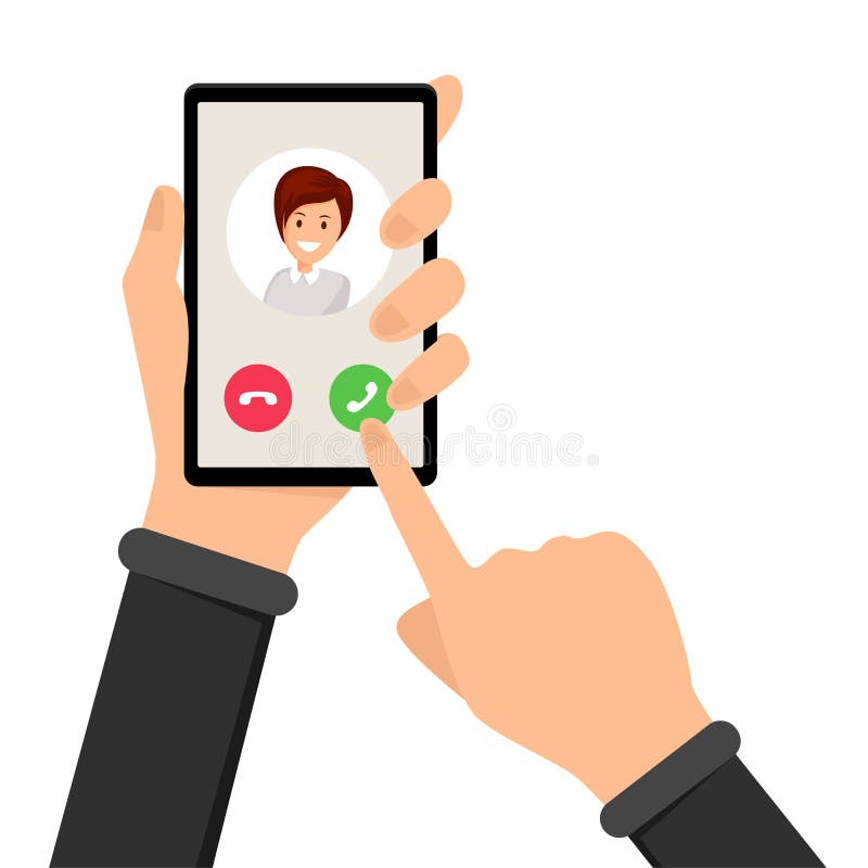 Mobile Phone Ringing Incoming Call Stock Illustrations – 640 Mobile ...