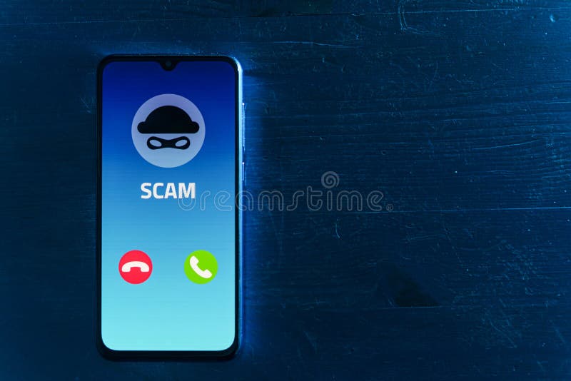 Incoming Call from Scammer. Scam Call on Phone Stock Image - Image of ...