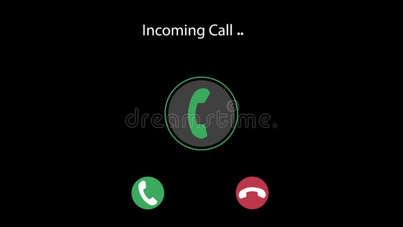 4k Incoming Call Ring Icon Background Green Screen Animation of Phone ...