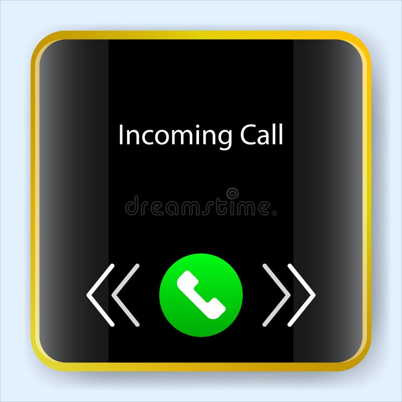 Incoming Call Screen User Interface Mobile Phone Stock Illustrations ...