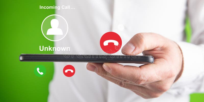 Incoming Call from Unknown Caller. Internet Stock Photo - Image of ...
