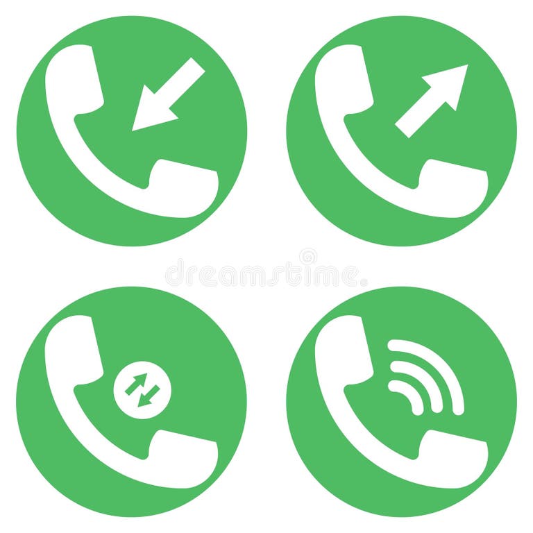 Incoming Calls and Log Calls Stock Vector - Illustration of answer, hang: 299970878