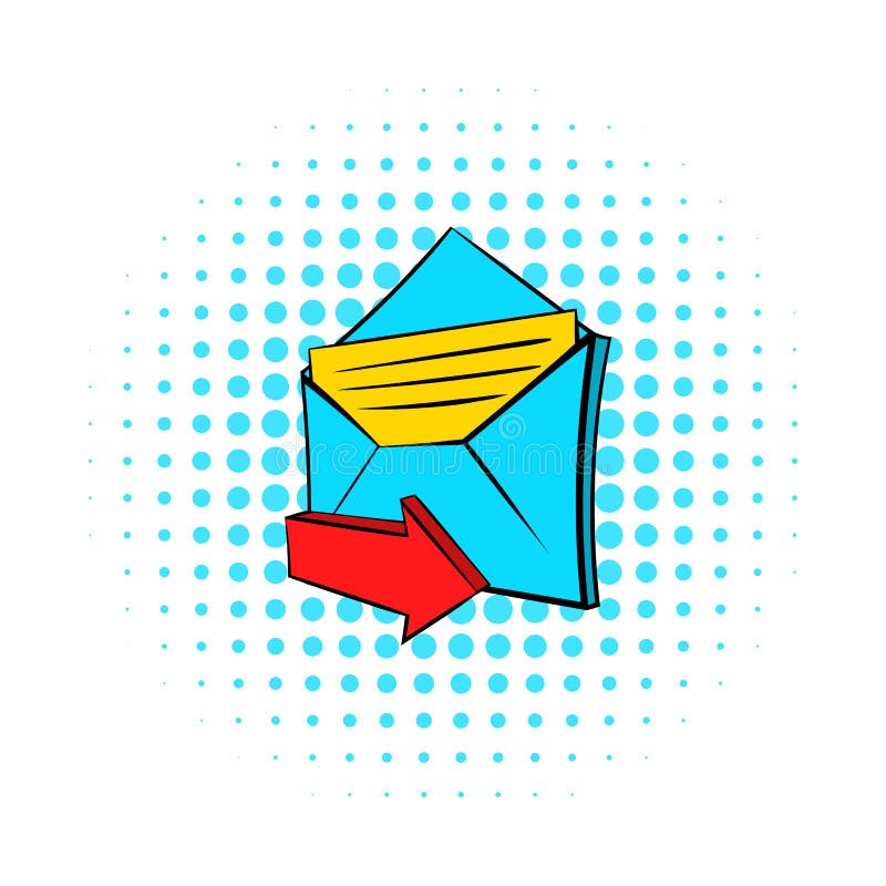 Incoming E-mail Icon, Pop-art Style Stock Vector - Illustration of blog ...