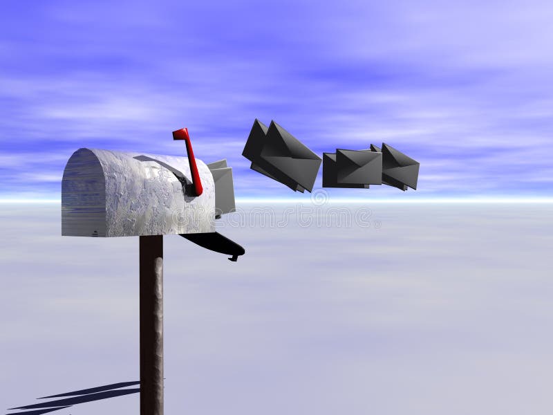 Incoming mail. stock illustration. Illustration of mailbox - 179505