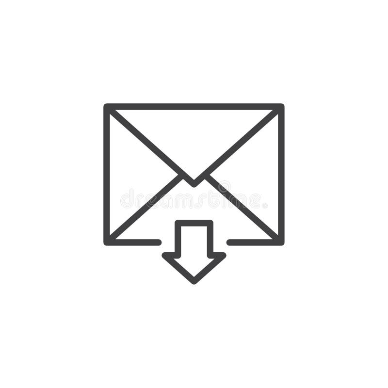 Incoming mail line icon stock vector. Illustration of graphics - 107868688 Incoming mail line icon stock vector. Illustration of graphics - 107868688