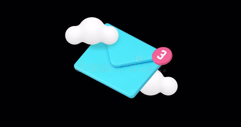 Incoming Message Email Cloud Electronic Mail Storage Server 3d Icon ...