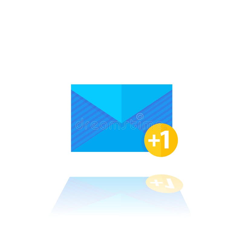 Incoming Message, Mail Icon with Notification Stock Vector ...